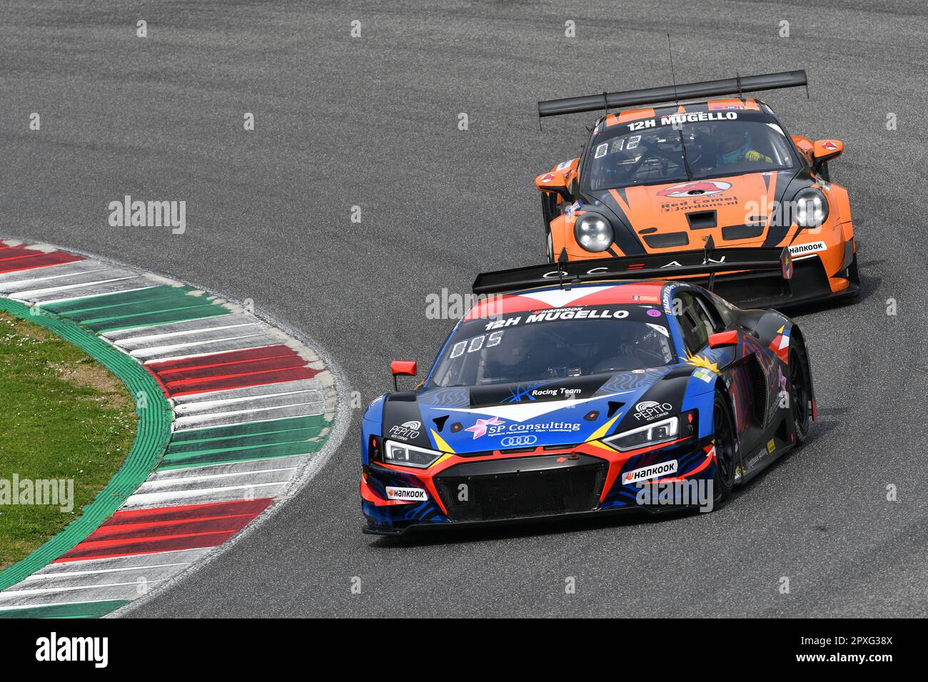 Scarperia, 23 March 2023: Audi R8 LMS GT3 EVO II of Team HAAS RT driven ...