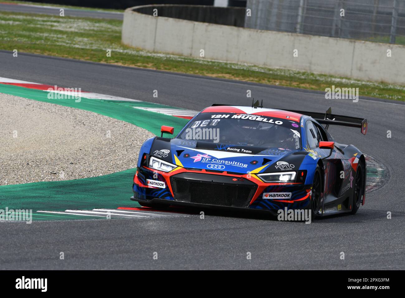 Scarperia, 23 March 2023: Audi R8 LMS GT3 EVO II of Team HAAS RT driven ...
