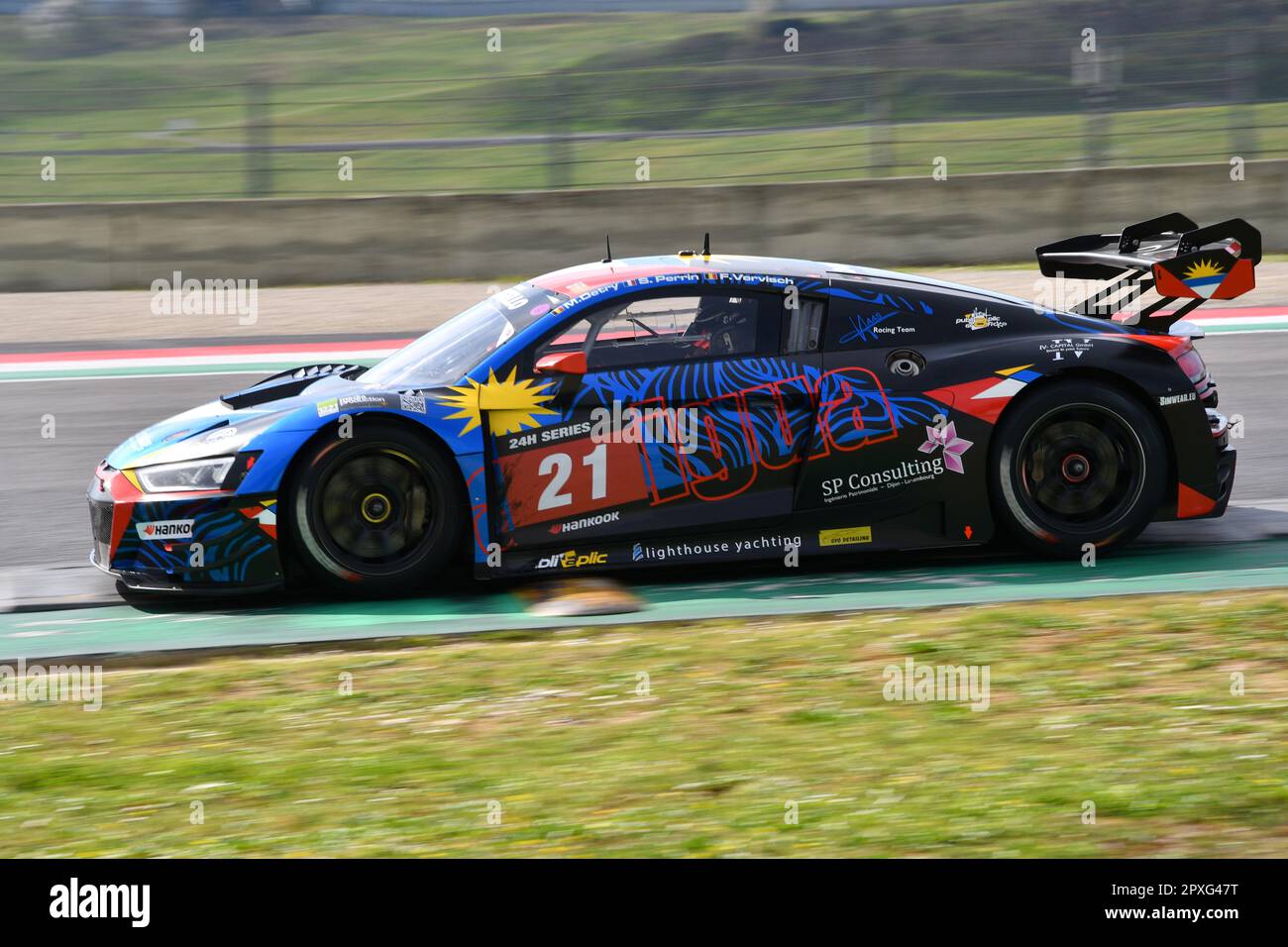 Scarperia, 23 March 2023: Audi R8 LMS GT3 EVO II of Team HAAS RT driven ...