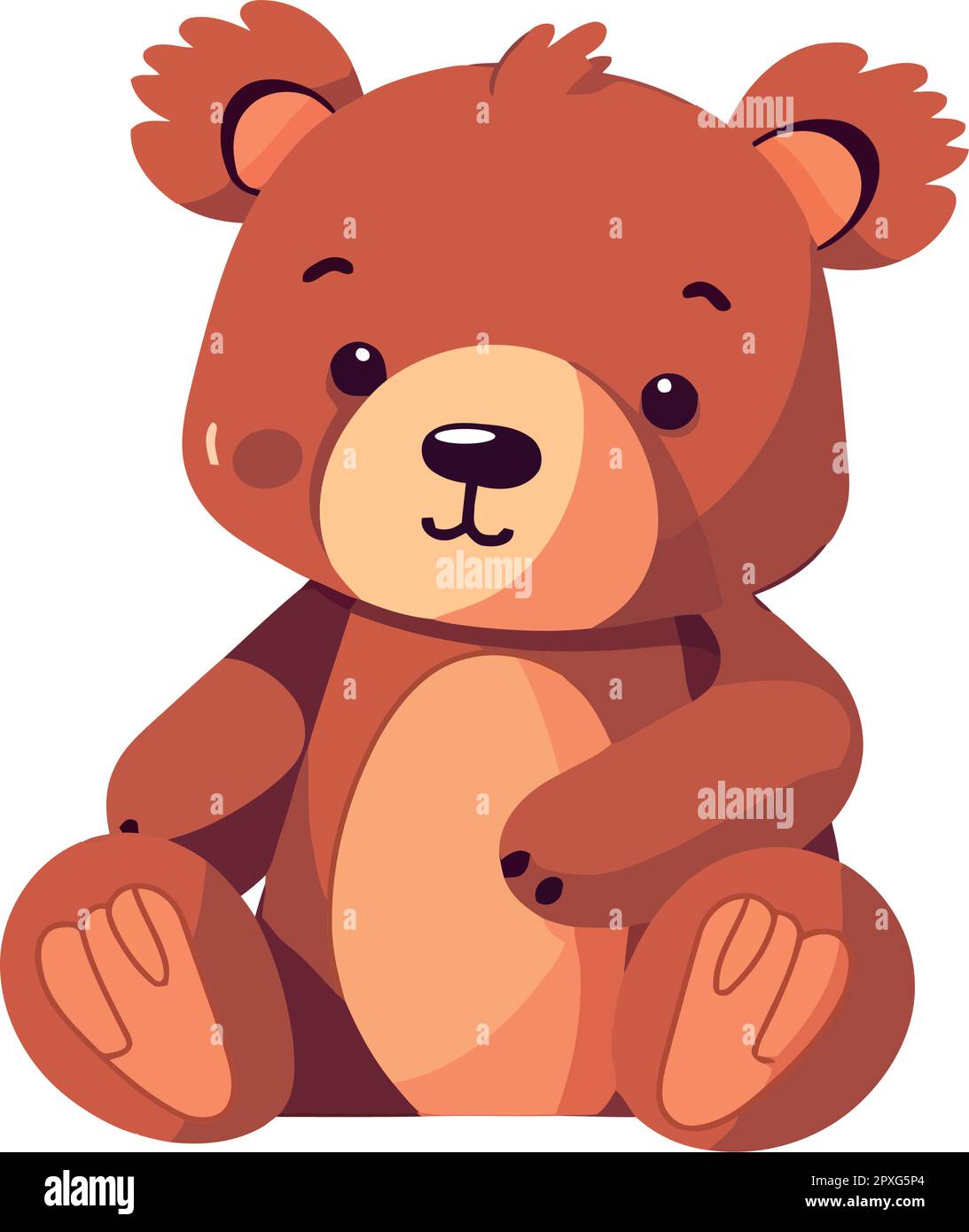 Cute teddy sitting playful and fun Stock Vector Image & Art - Alamy