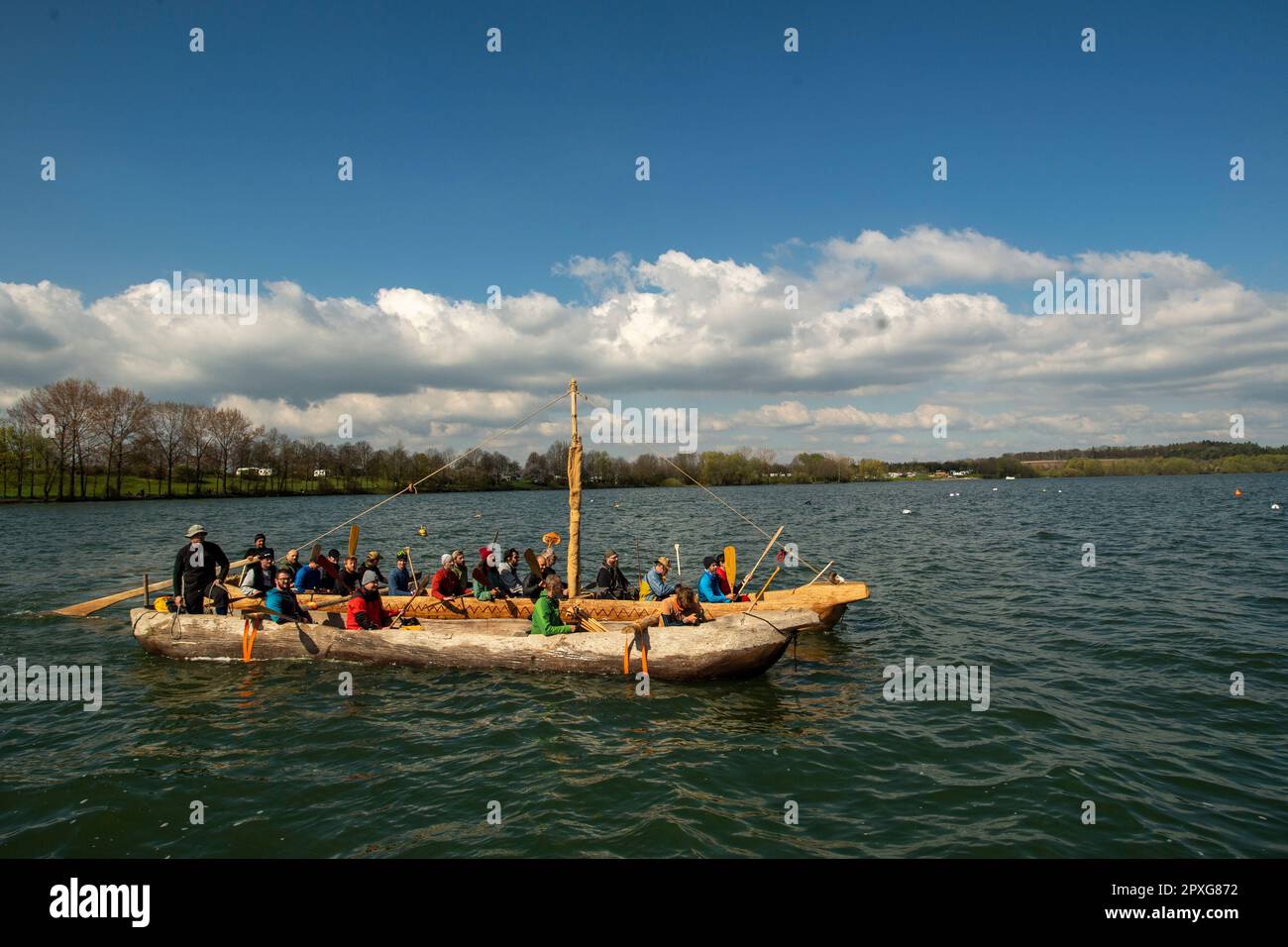 Ceska Skalice, Czech Republic. 30th Apr, 2023. Test voyage of a replica ...