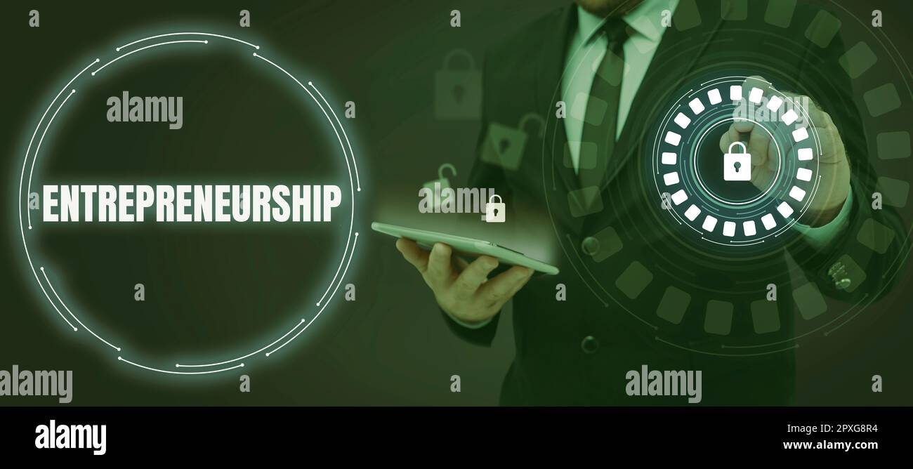 Writing displaying text Entrepreneurship, Business idea Process of ...