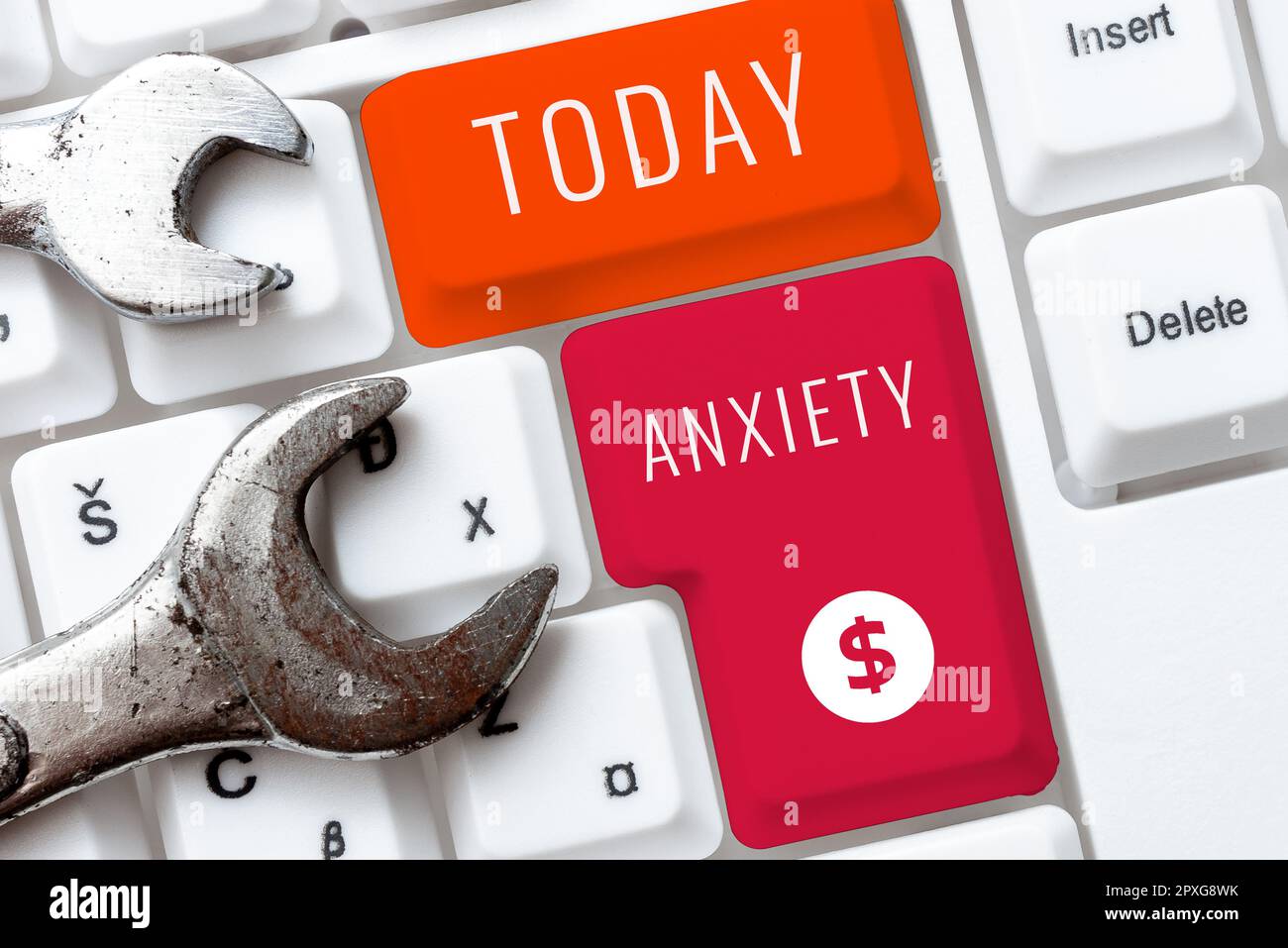 Sign displaying Anxiety, Concept meaning Excessive uneasiness and ...