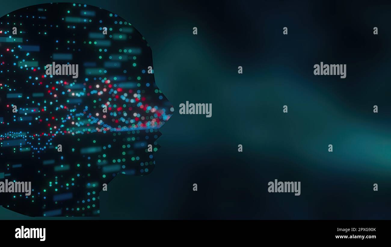 Animation futuristic facial recognition technology hi-res stock ...