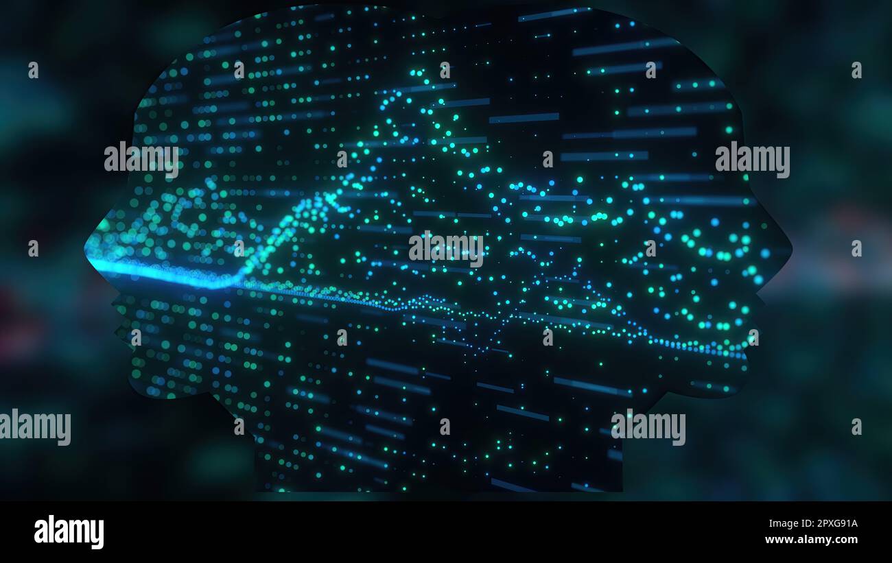 Head technology. Computer generated 3d render Stock Photo - Alamy