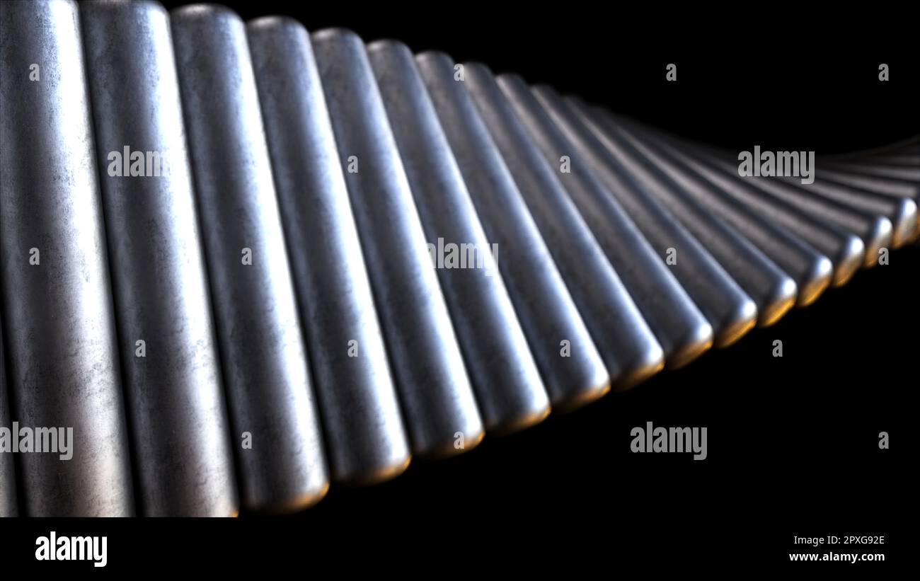 Steel cylinders. Computer generated 3d render Stock Photo - Alamy