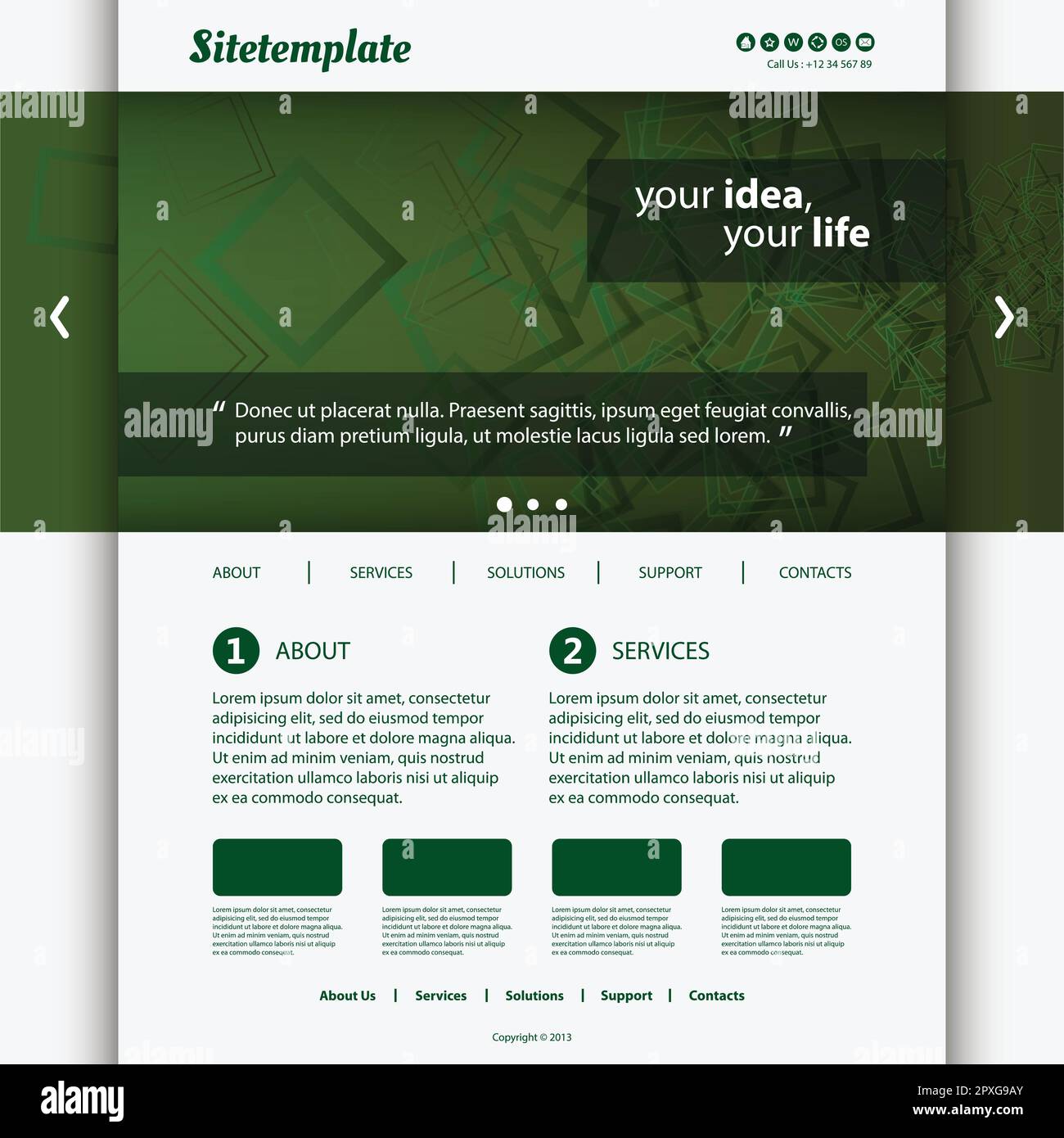 Website Template Design with Abstract Green Header Stock Vector Image ... Website Template Design with Abstract Green Header Stock Vector Image ...