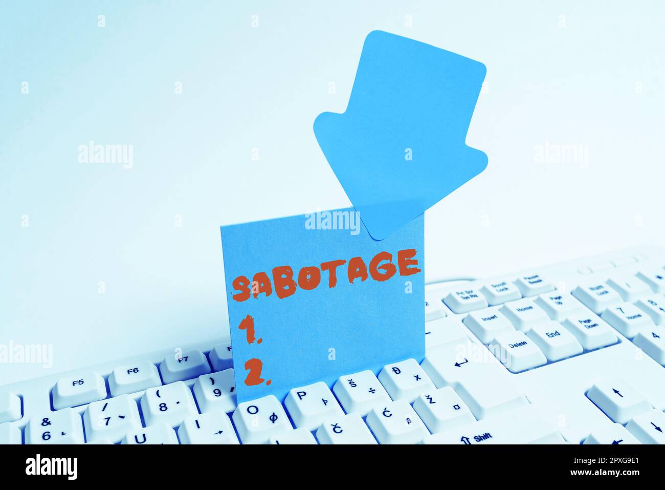 Text caption presenting Sabotage, Word for destruction of an employer's ...