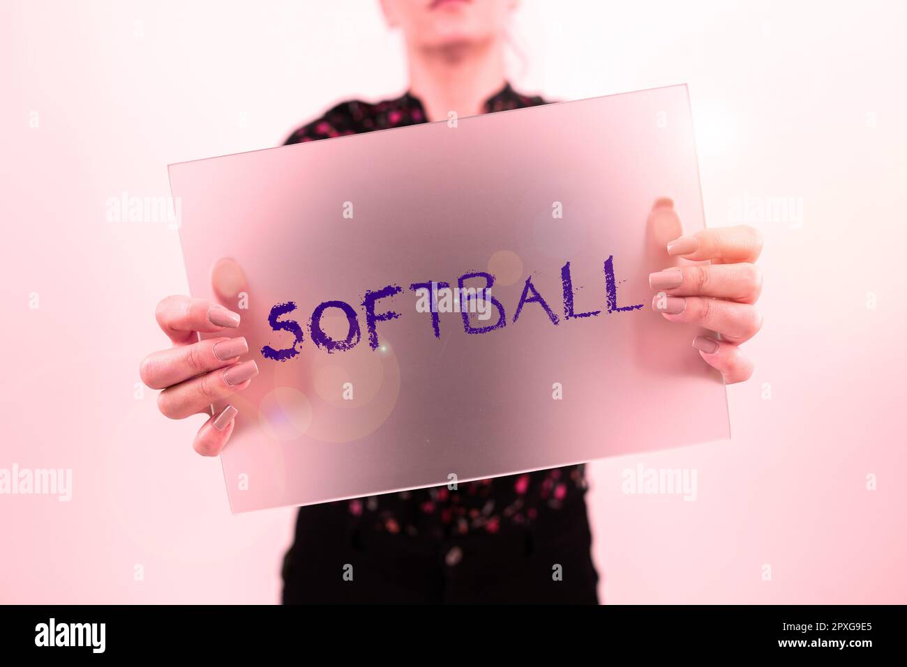 Hand writing sign Softball, Business idea a sport similar to baseball ...