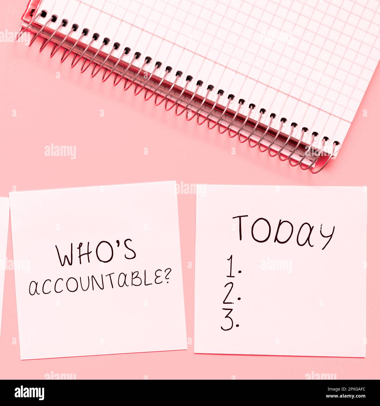 Writing displaying text Who's Accountable, Word for answerable for something within one's power ...