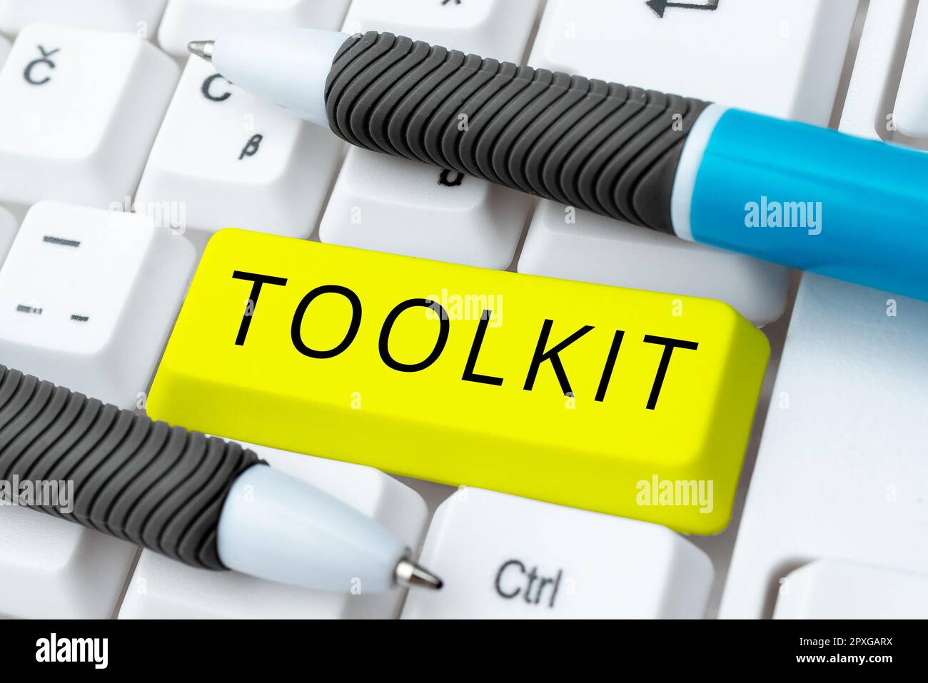 Conceptual display Toolkit, Business showcase set of tools kept in a ...