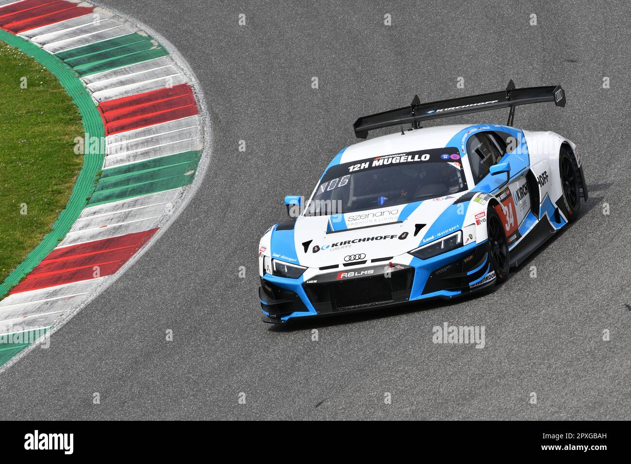 Scarperia, 23 March 2023: Audi R8 LMS GT3 EVO II of Team Land ...