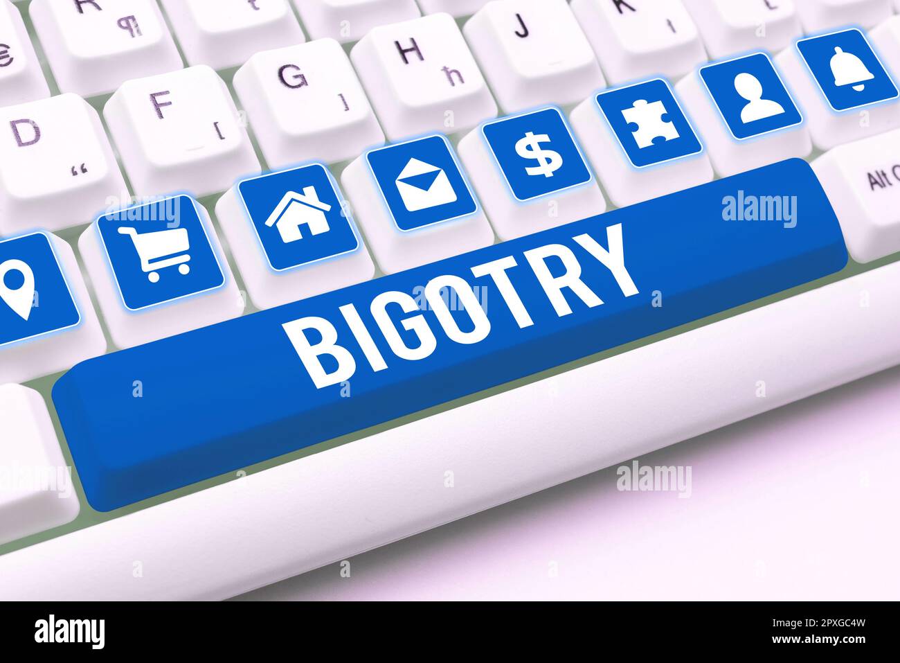Text sign showing Bigotry, Business showcase obstinate or intolerant ...