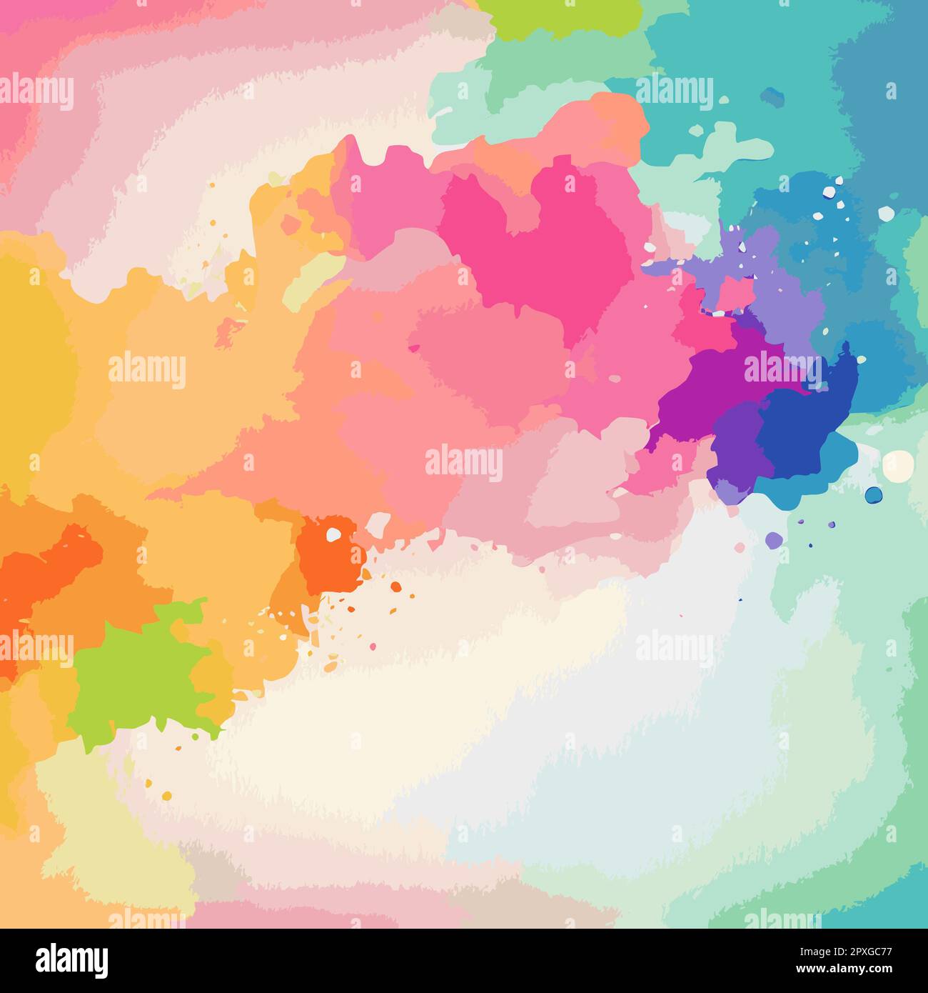 Realistic multicolored watercolor texture on a white background ...