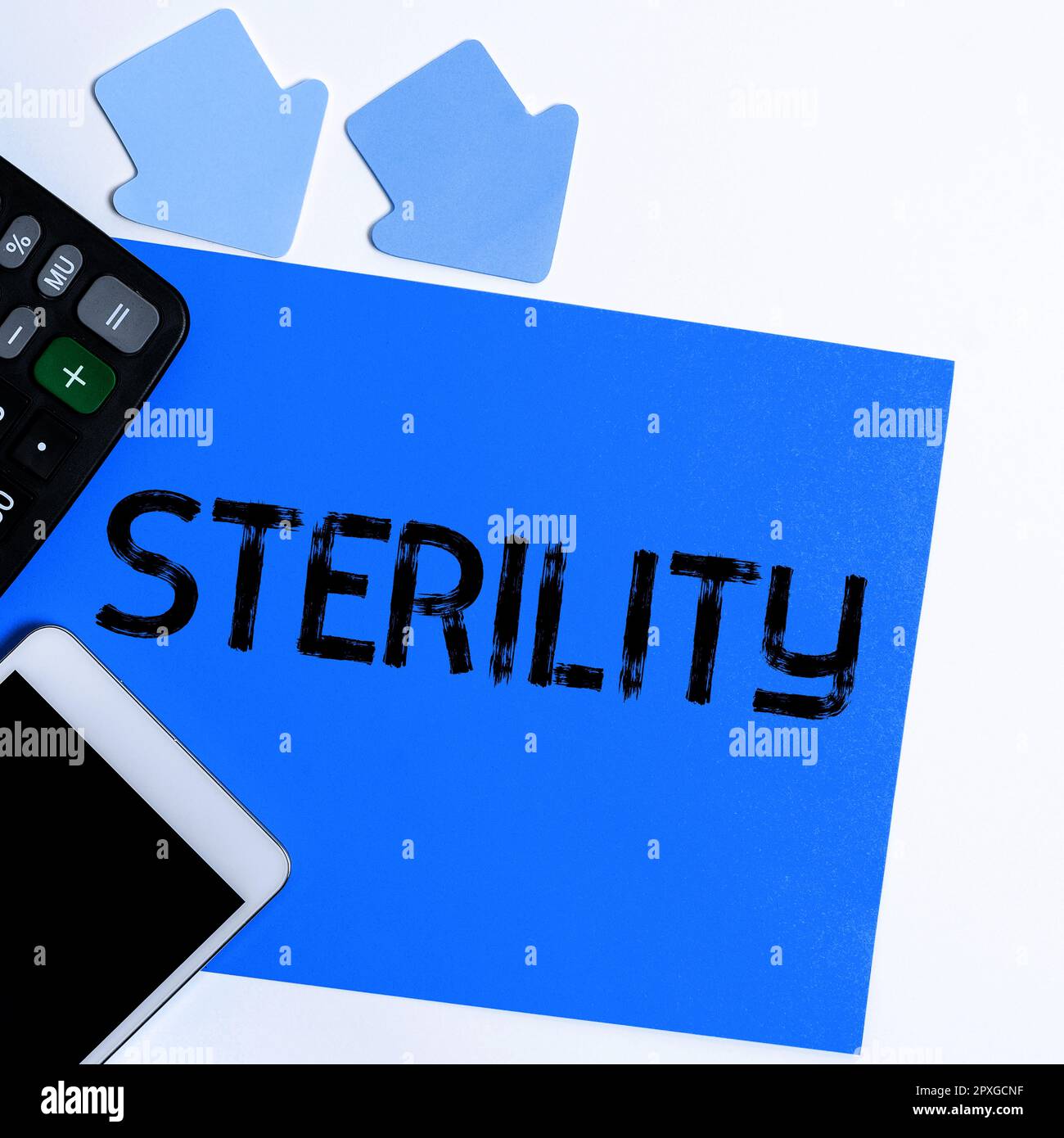 Text showing inspiration Sterility, Conceptual photo a condition of ...