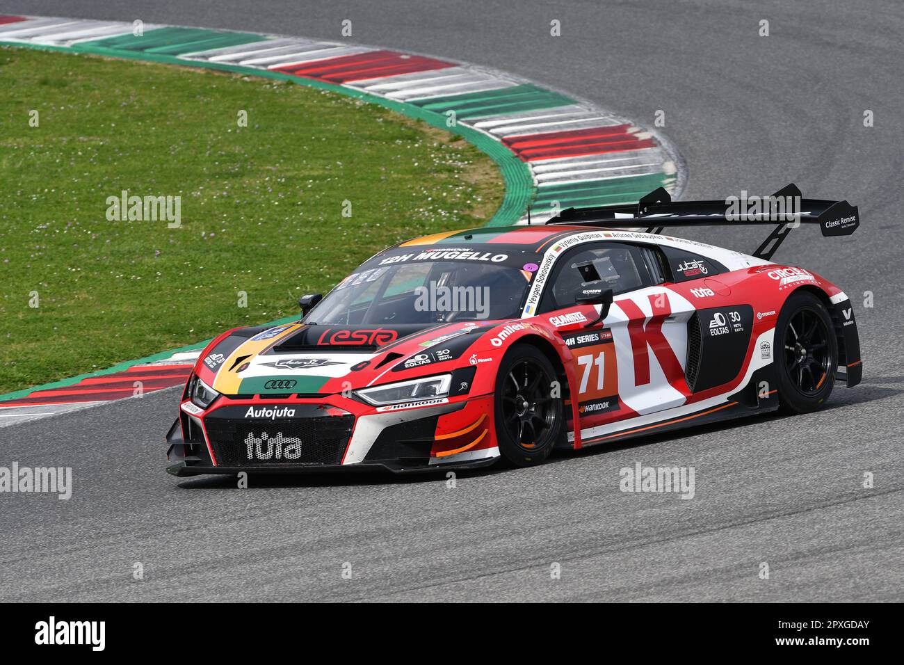 Scarperia, 23 March 2023: Audi R8 LMS GT3 EVO II of Team Juta Racing ...