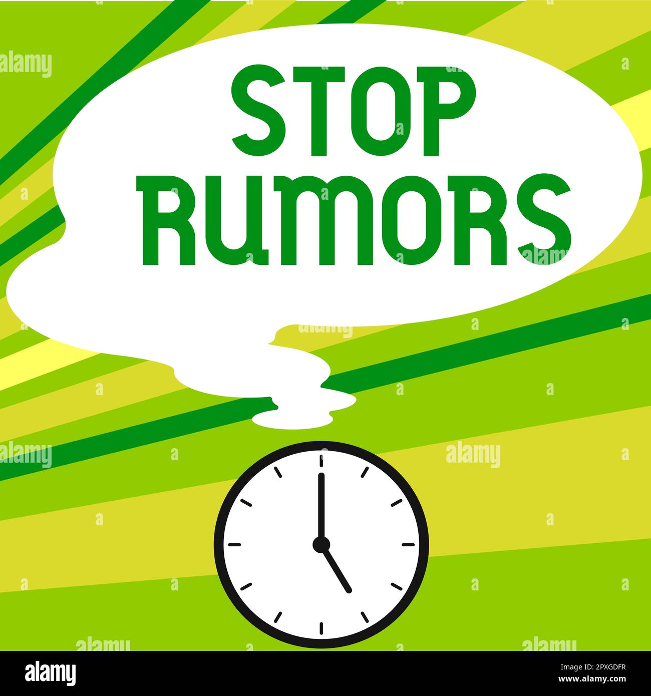 Text caption presenting Stop Rumors, Internet Concept put an end ...