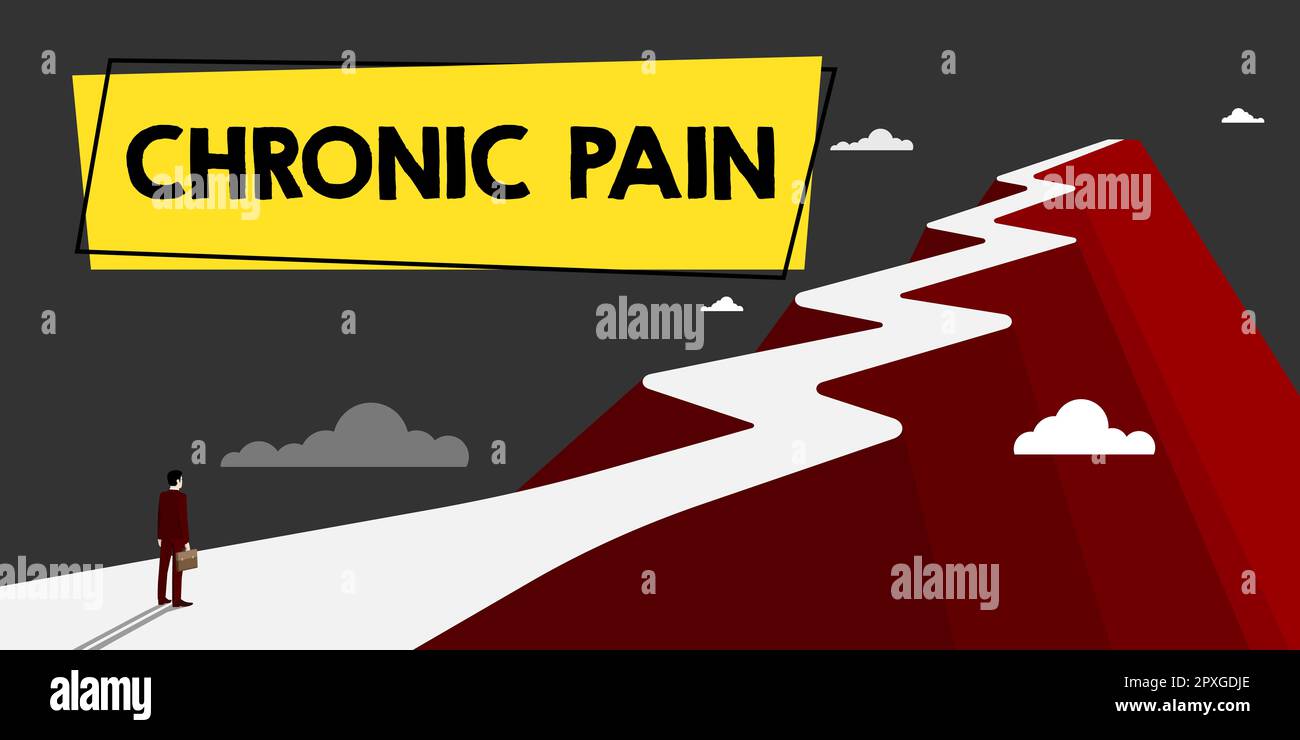Handwriting text Chronic Pain, Word Written on Pain that extends beyond ...