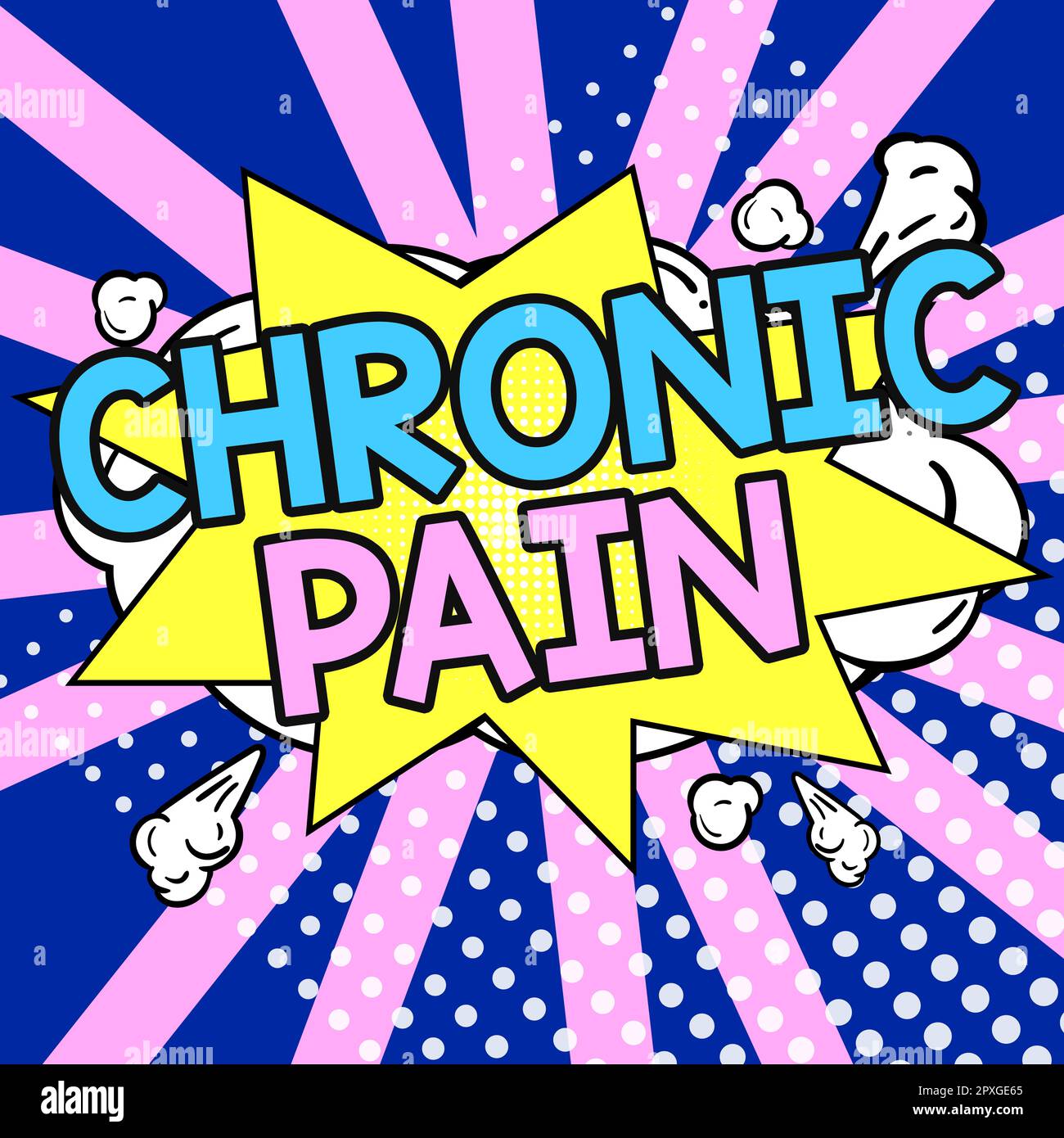 Sign displaying Chronic Pain, Concept meaning Pain that extends beyond ...