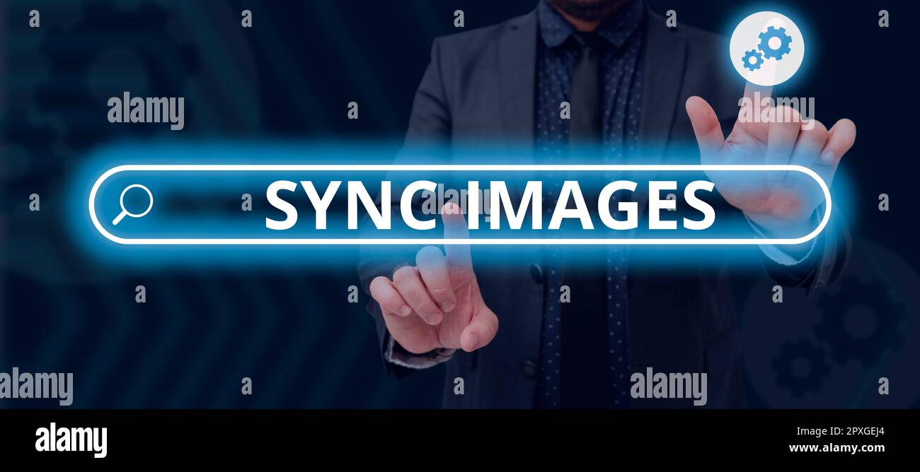 Conceptual caption Sync Images, Internet Concept Making photos ...