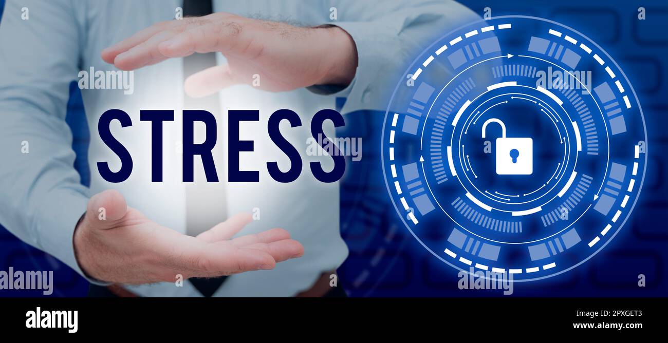 Sign displaying Stress, Conceptual photo a physical chemical or ...