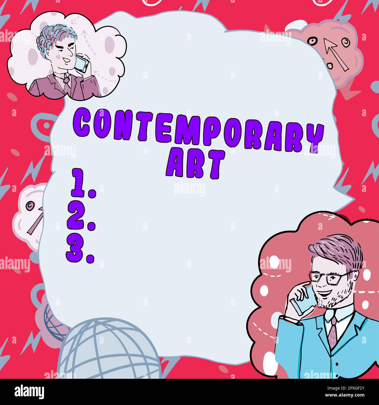 Conceptual display Contemporary Art, Business approach made today by ...