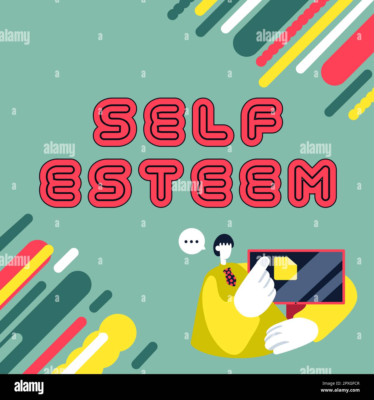 Hand writing sign Self Esteem, Word Written on a feeling of having ...