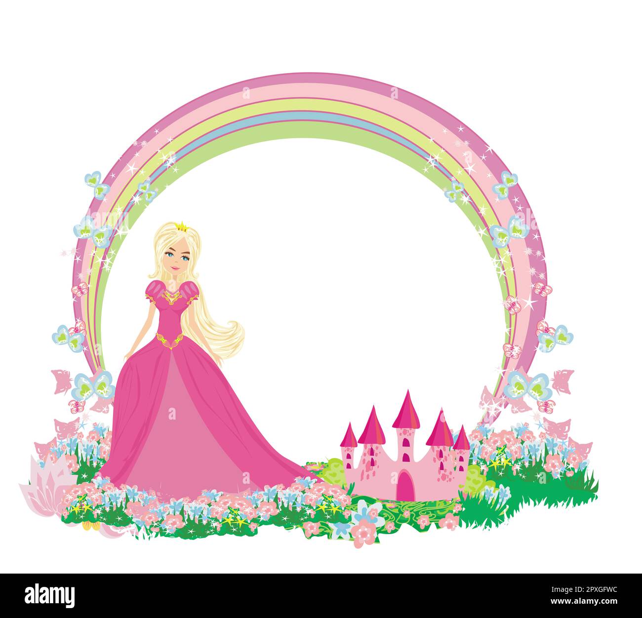 Magic Fairy Tale Princess Castle - frame Stock Photo - Alamy
