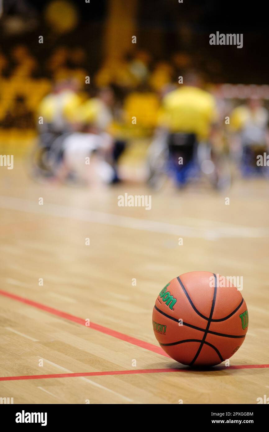 Invictus Games. Basketball Ball In Sport Arena Stock Photo - Alamy