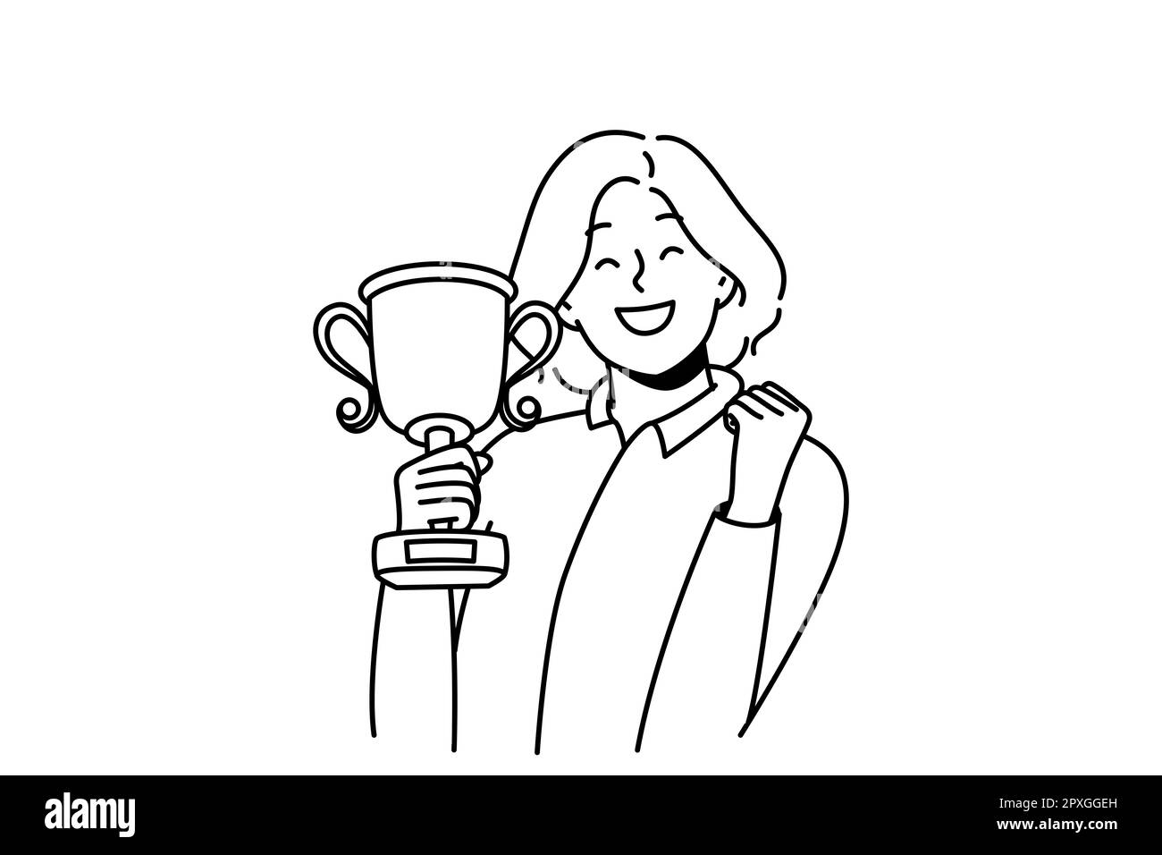 Cartoon trophy Black and White Stock Photos & Images - Alamy