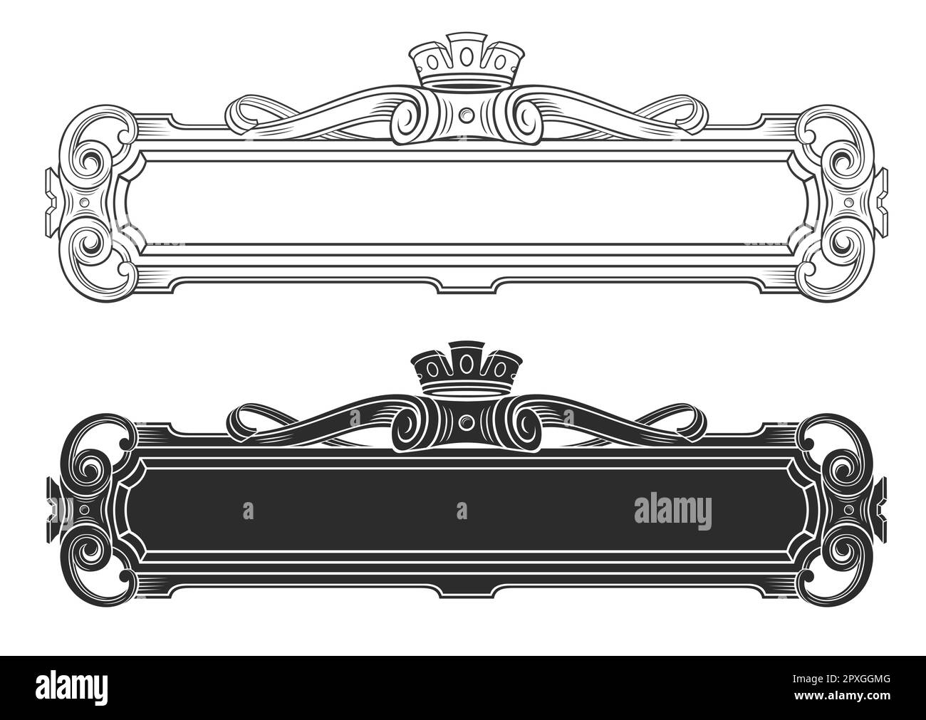 Vector template. Classic plate for the inscription bas-relief in ...