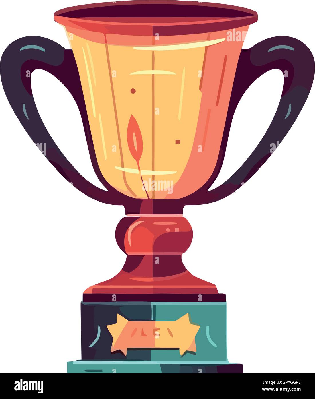First place trophy signifies success in competition Stock Vector Image ...