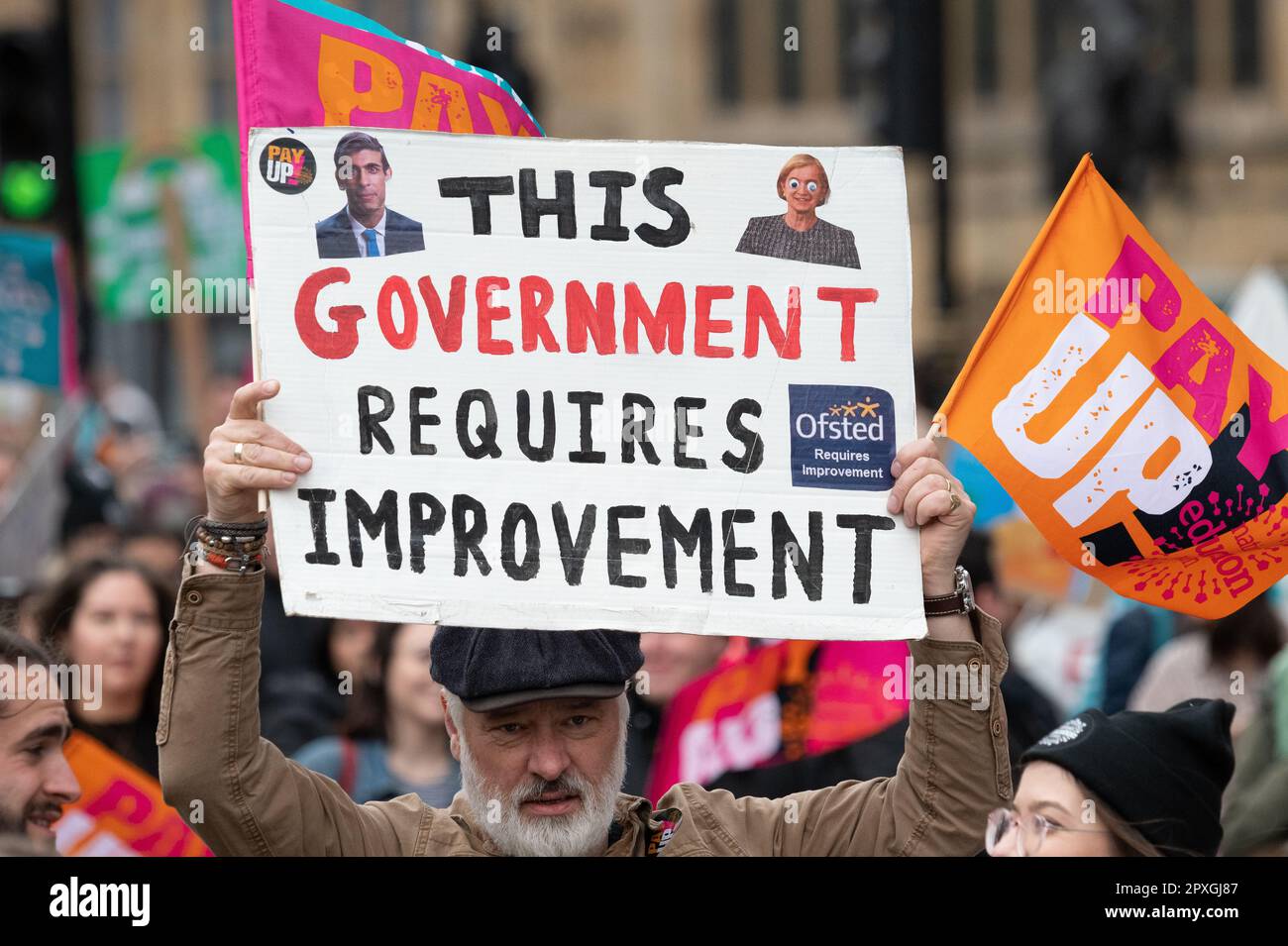London, UK. 2 May, 2023. Striking teachers from the National Education ...