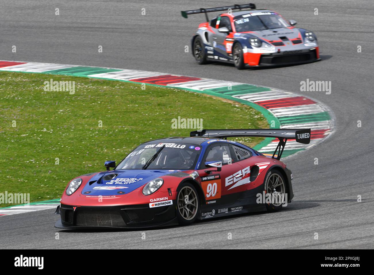 Scarperia, 23 March 2023: Porsche 911 GT3 R 991 II of Team E2P Racing ...