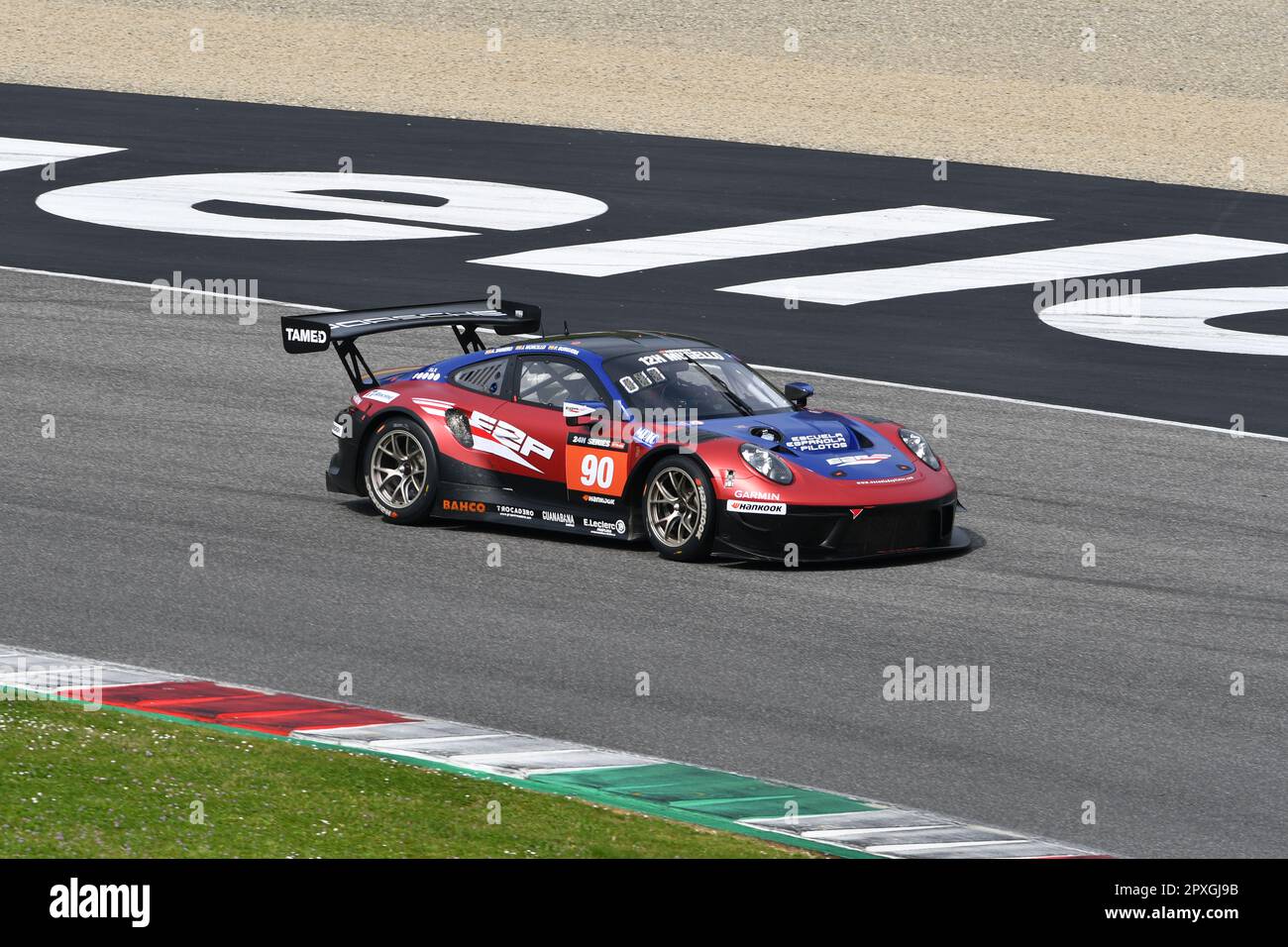Scarperia, 23 March 2023: Porsche 911 GT3 R 991 II of Team E2P Racing ...