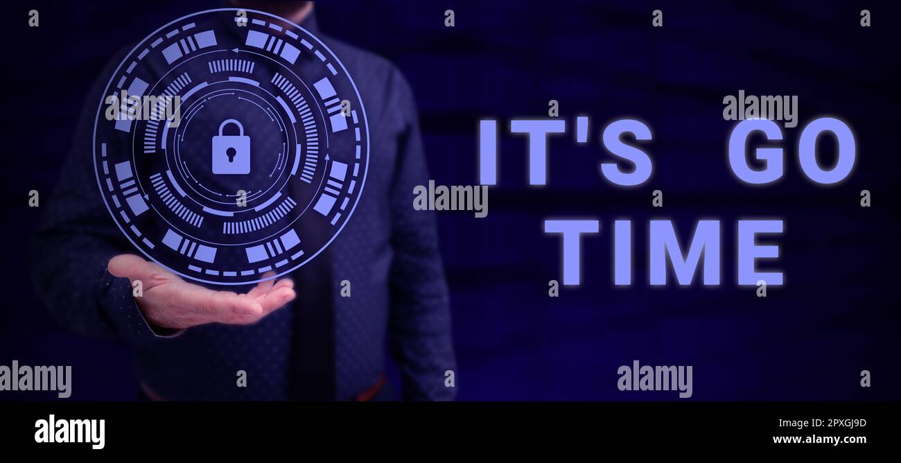 Conceptual caption It's Go Time, Business overview A period to ...