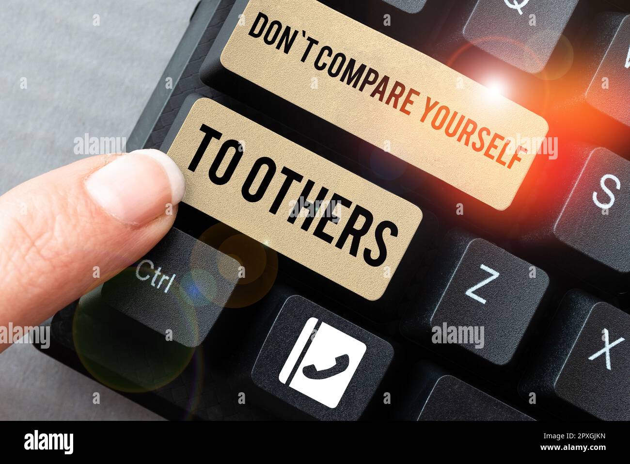 Text caption presenting Don'T Compare Yourself To Others, Business idea ...