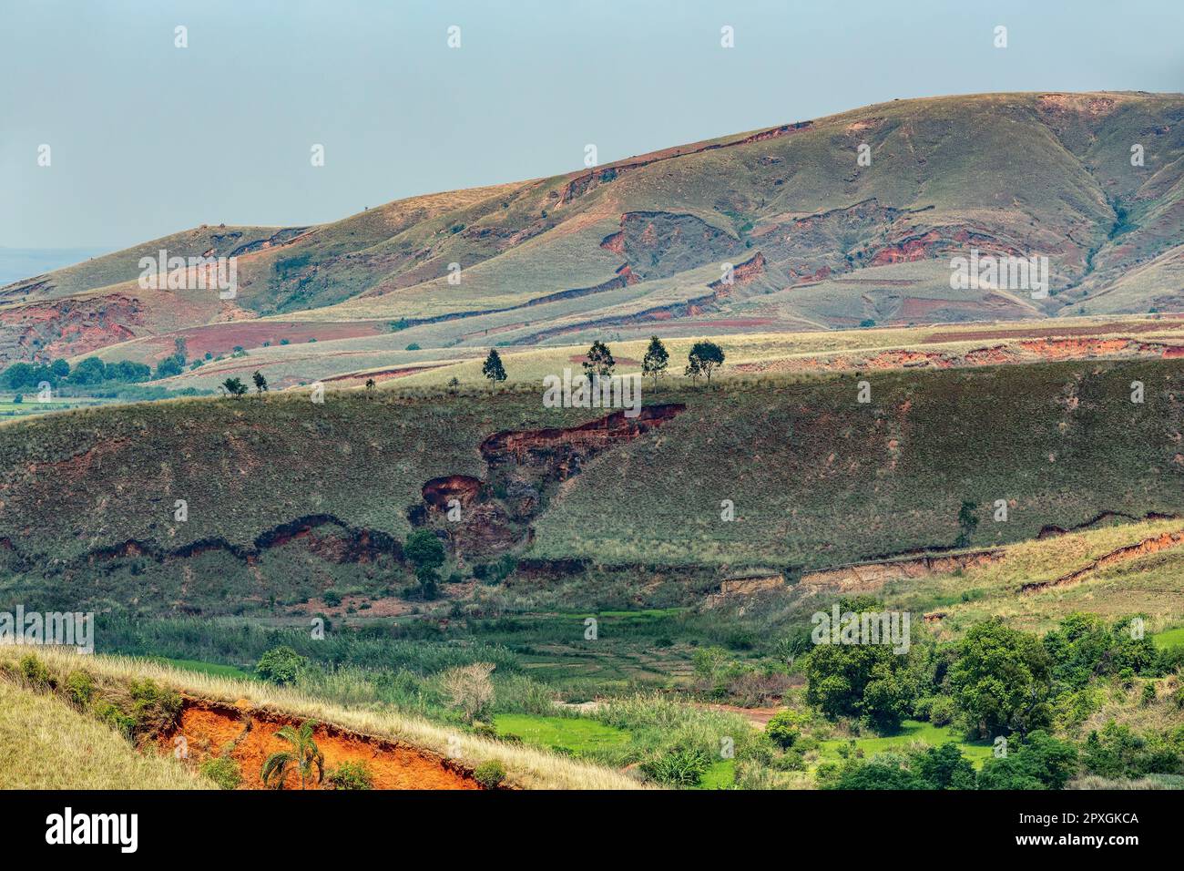 Devastated central Madagascar landscape, Mandoto, Vakinankaratra ...