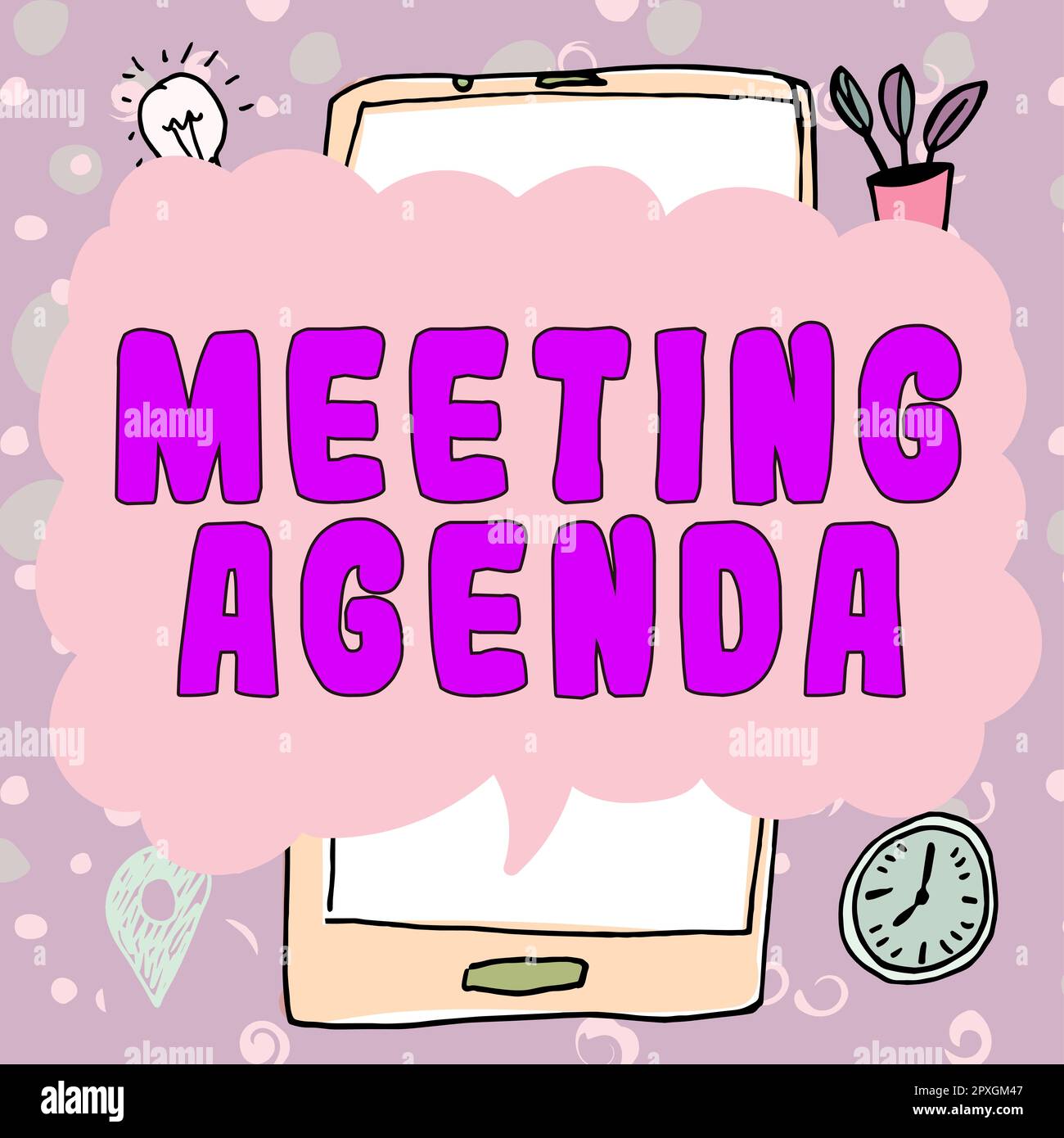Handwriting text Meeting Agenda, Conceptual photo An agenda sets clear ...