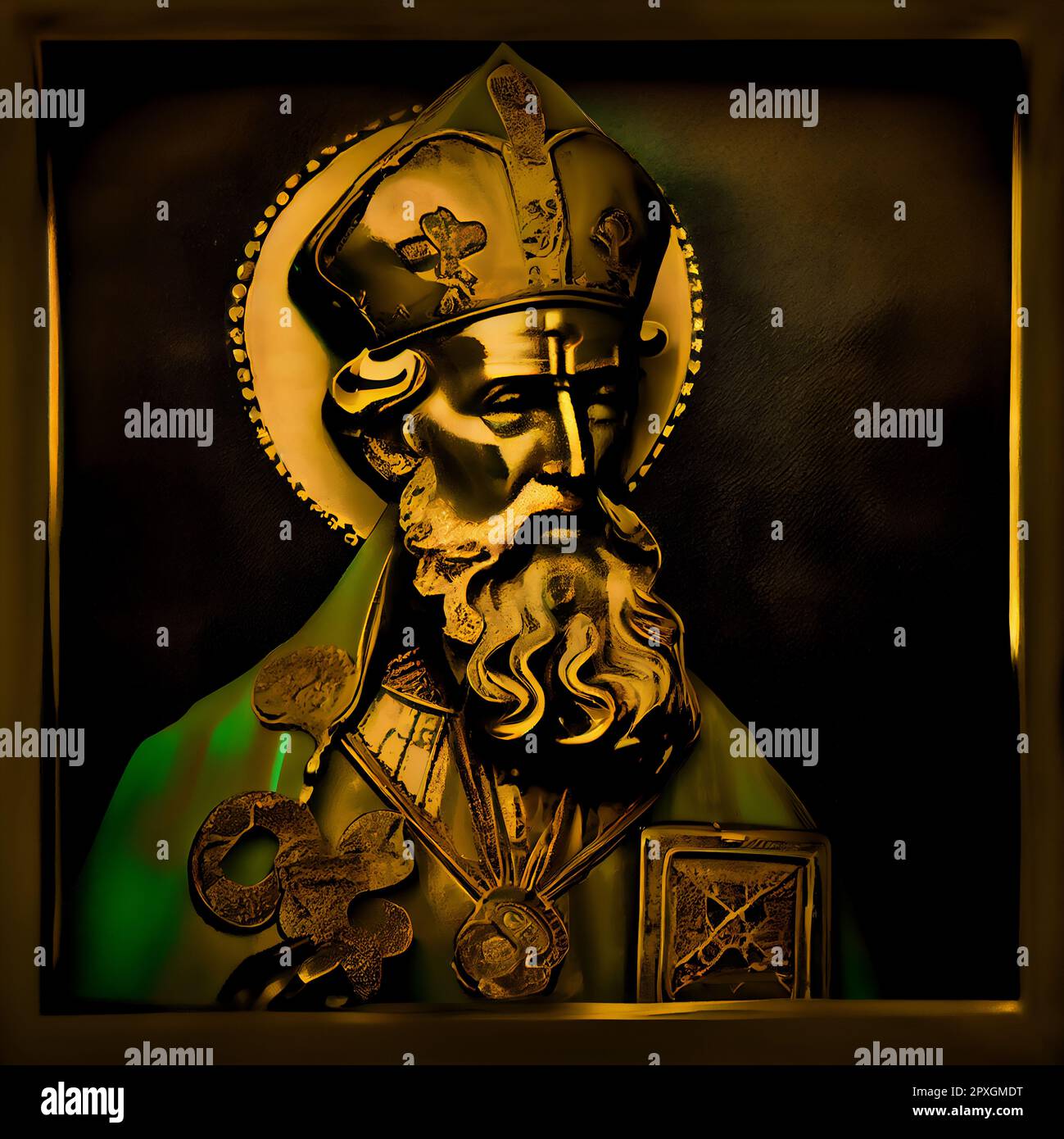 St. Patrick's day catholic character in 3D illustration design Stock ...
