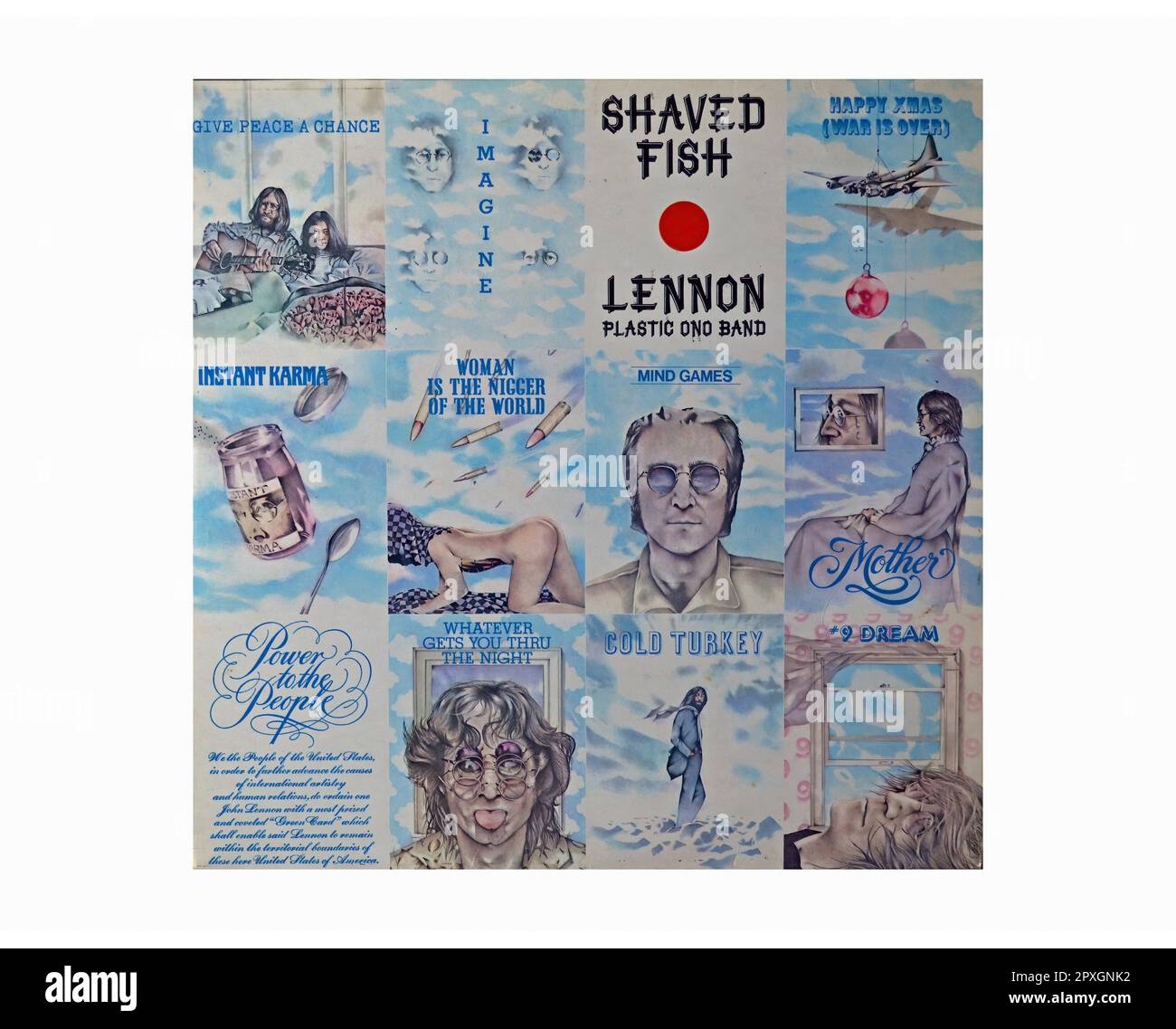 John Lennon - Shaved Fish - Vintage L.P Music Vinyl Record Stock Photo ...