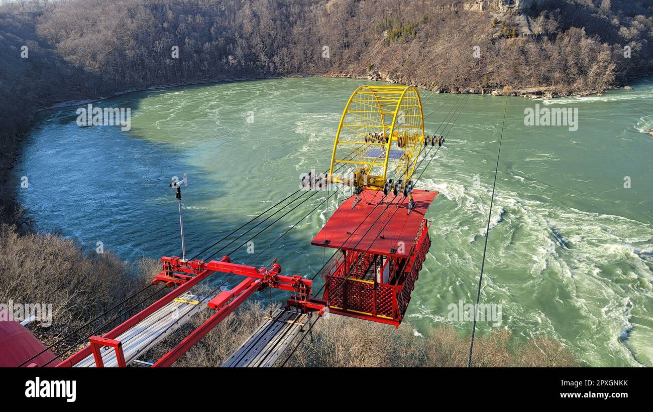 A beautiful view of Niagara River Gorge and Spanish Aero car. Niagara ...