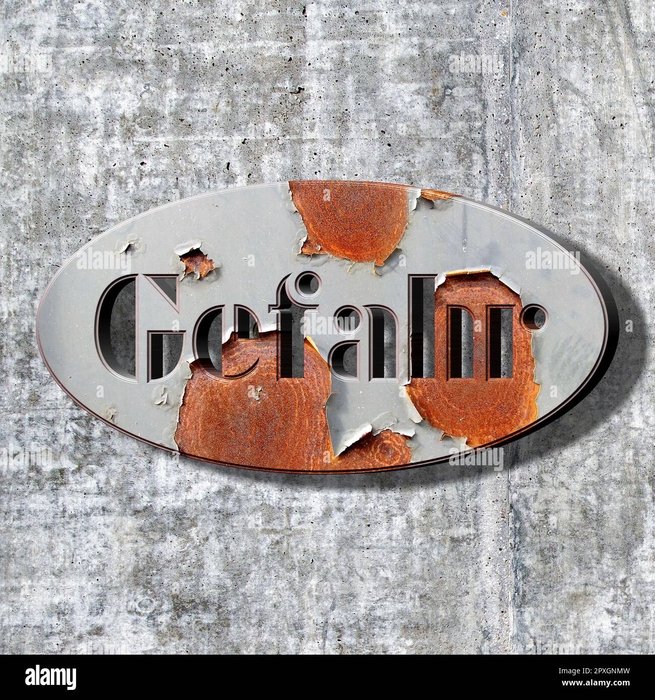 "Gefahr" = "Danger" - word, lettering or text as 3D illustration, 3D ...