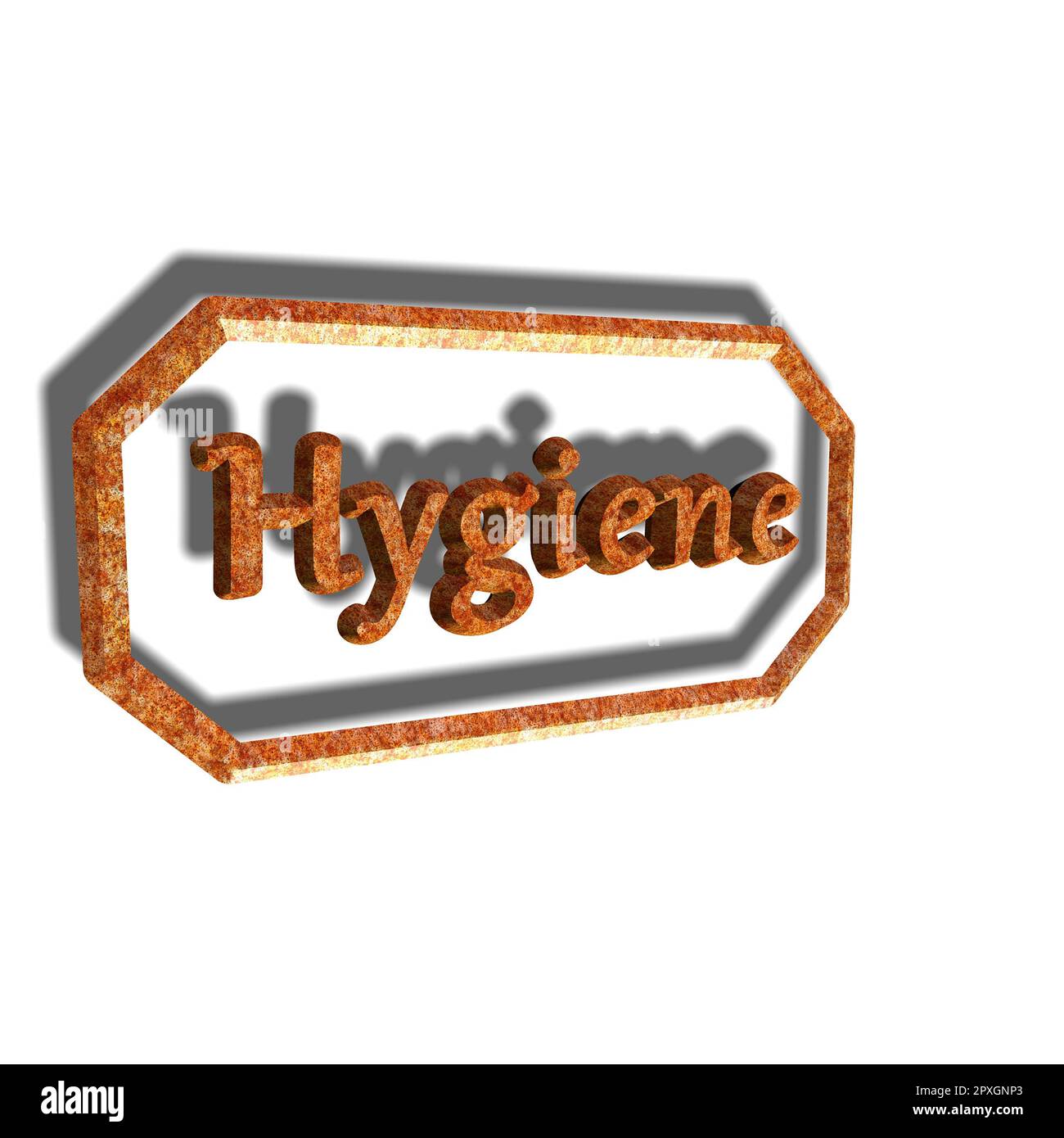 "Hygiene" - word, lettering or text as 3D illustration, 3D rendering ...