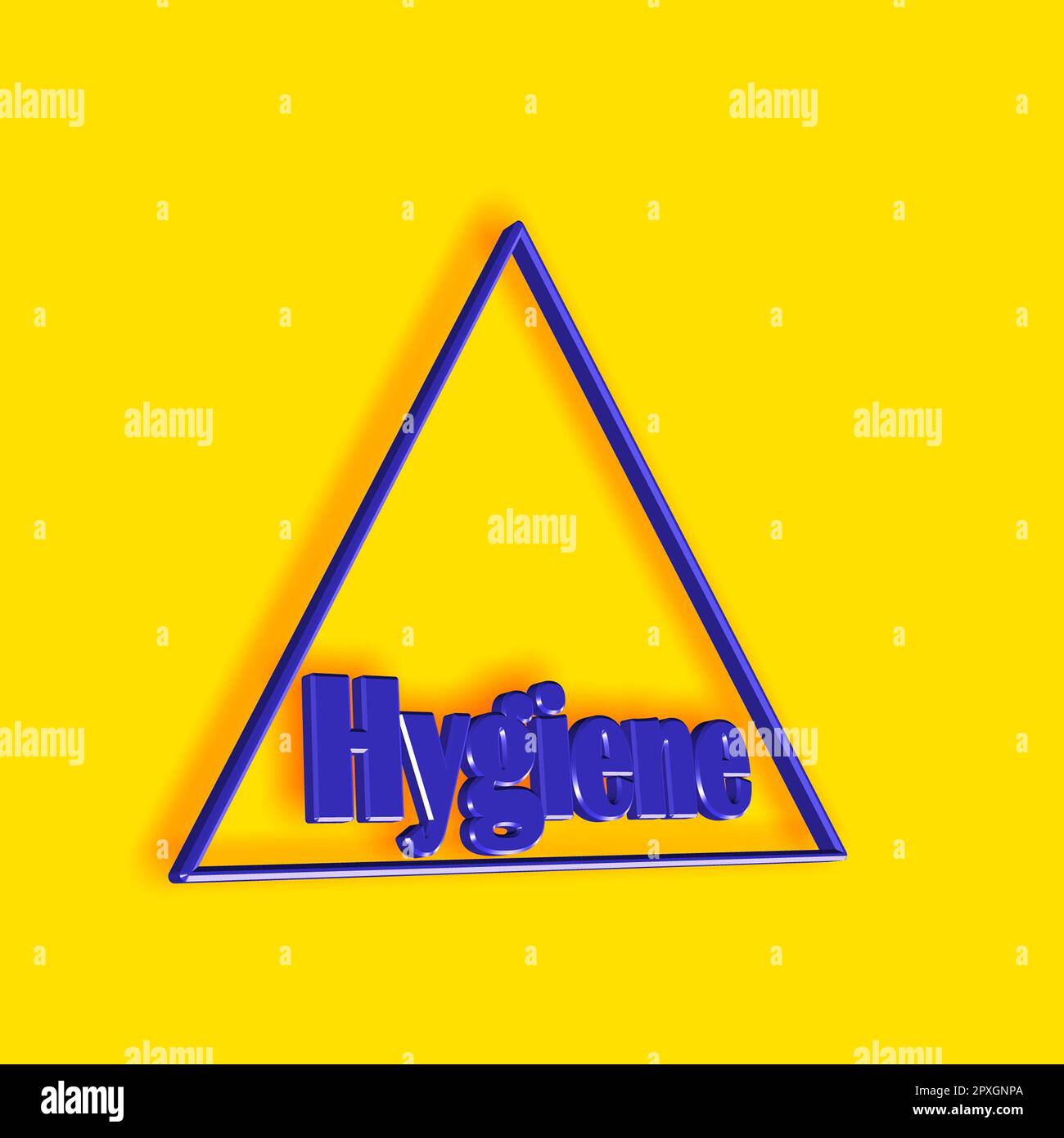 "Hygiene" - word, lettering or text as 3D illustration, 3D rendering ...