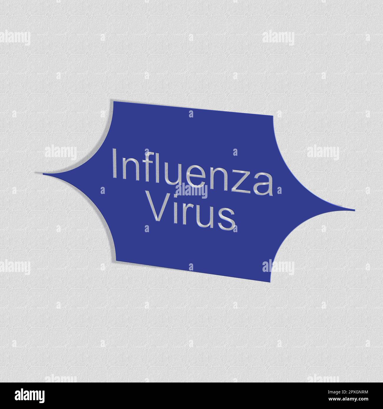 "Influenzavirus" = "Influenza virus" - word, lettering or text as a 3D ...