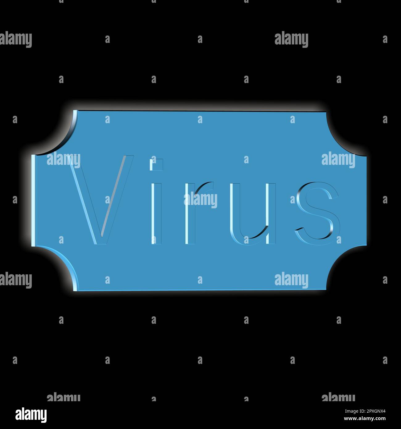 "Virus" - word, lettering or text as a 3D illustration, 3D rendering ...