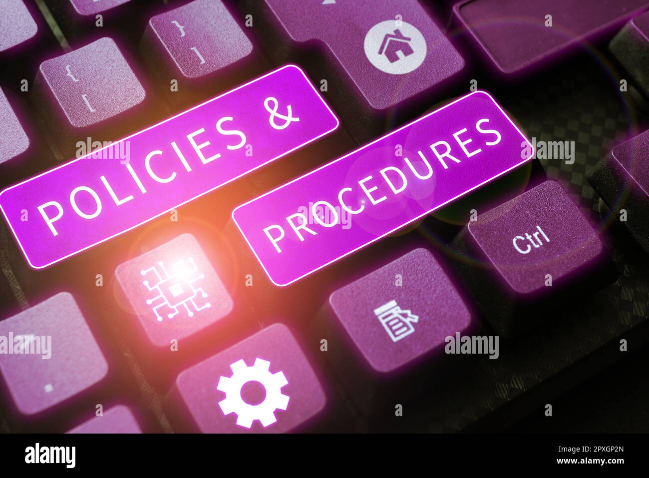 Hand writing sign Policies Procedures, Business overview list of rules ...