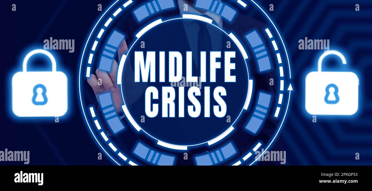 Text caption presenting Midlife Crisis, Business concept Software ... Text caption presenting Midlife Crisis, Business concept Software ...