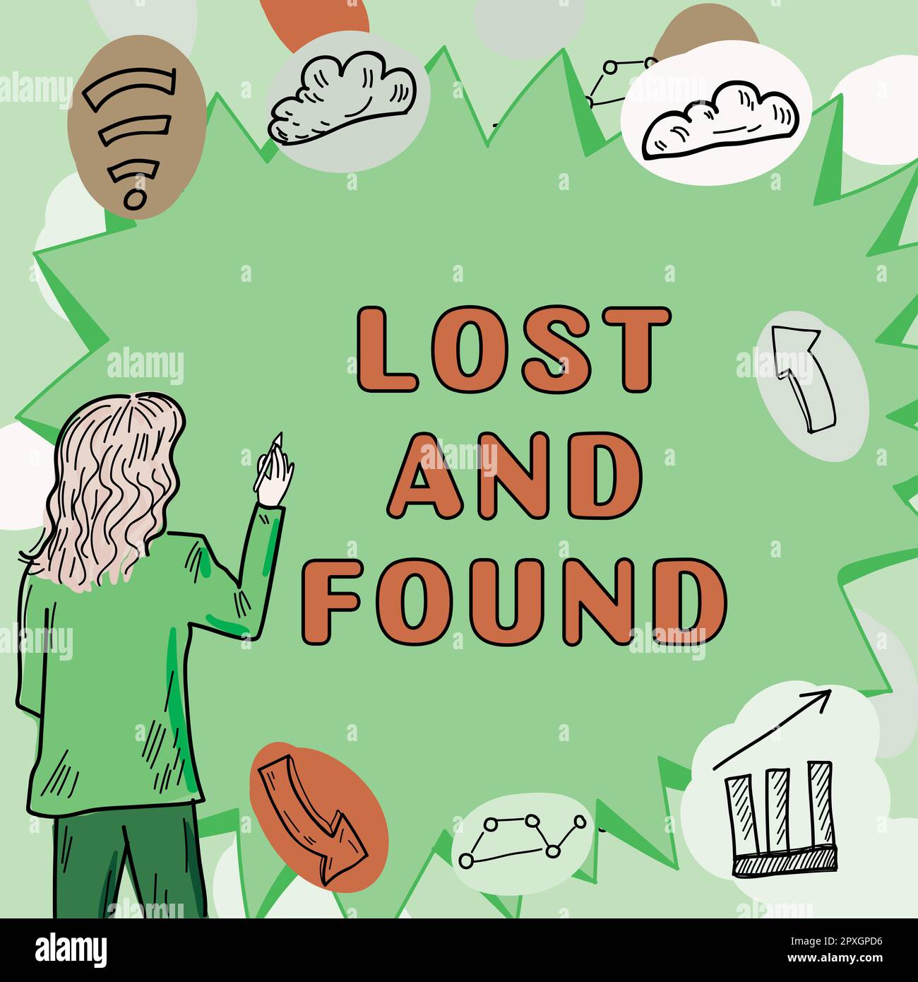 Conceptual caption Lost And Found, Concept meaning Place where you can ... Conceptual caption Lost And Found, Concept meaning Place where you can ...